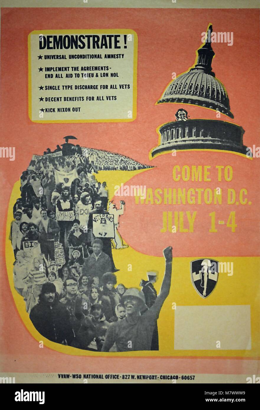 Vietnam war era leaflet, 1970 Stock Photo - Alamy