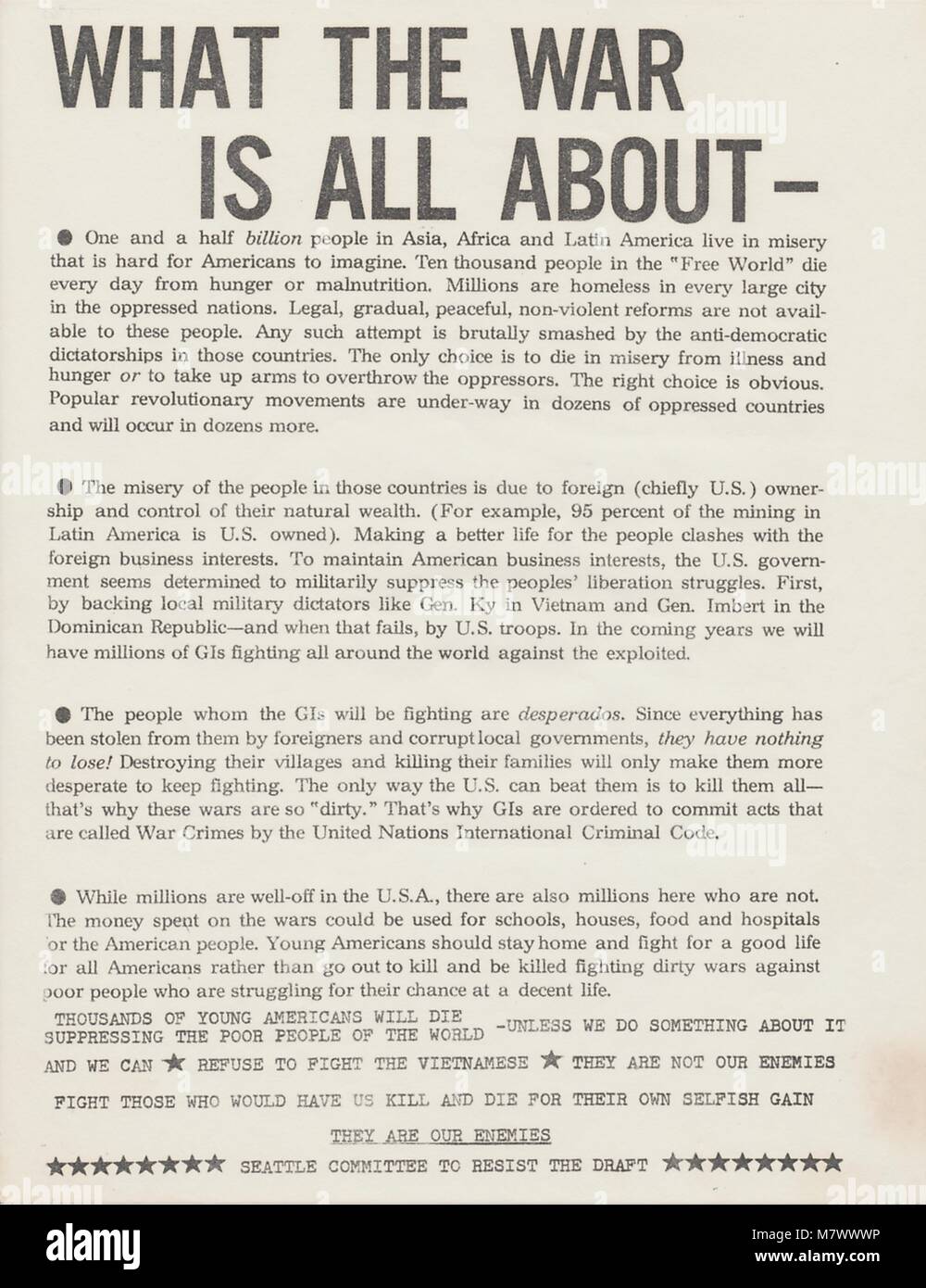 Leaflet, 1970 Stock Photo - Alamy