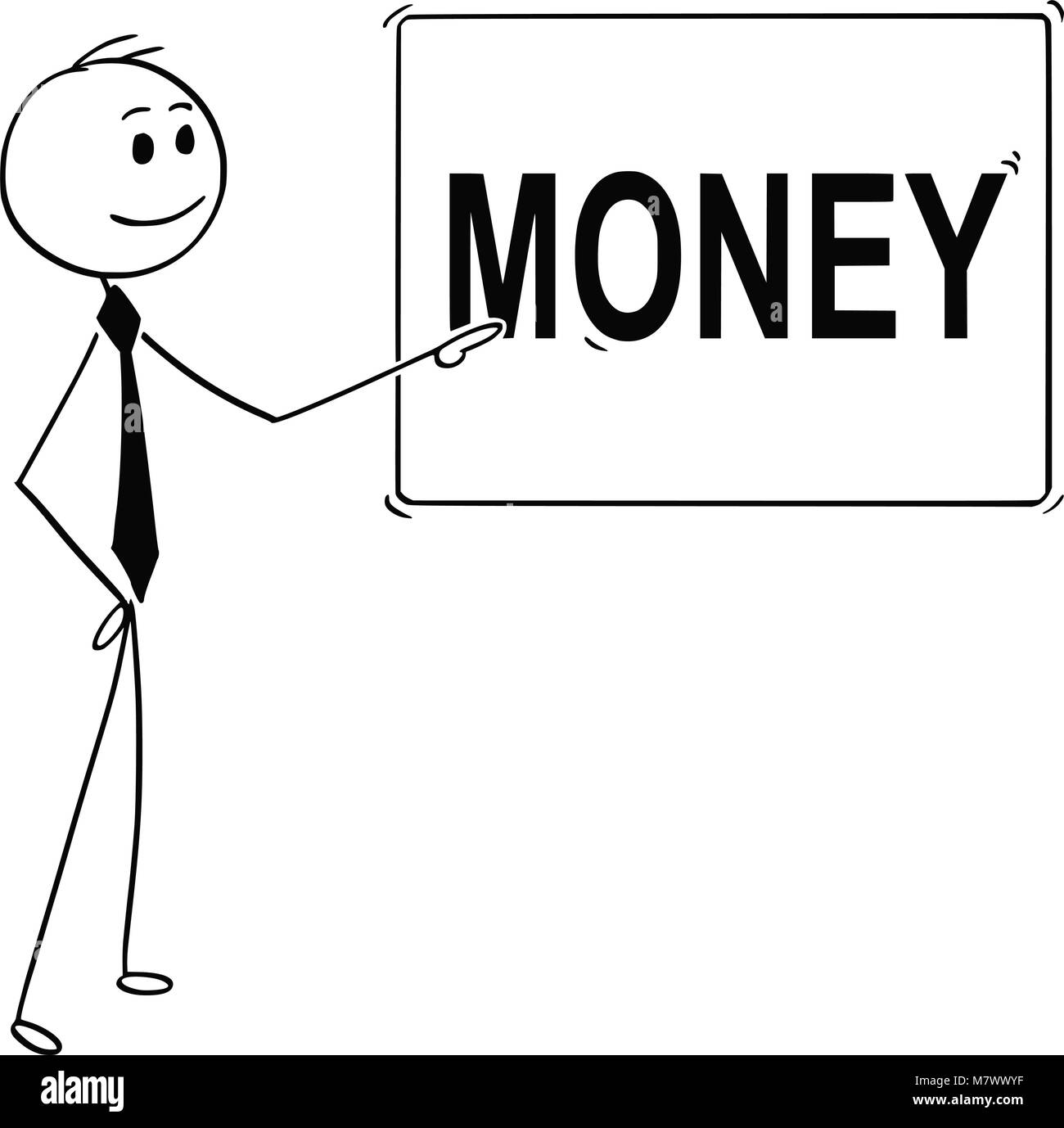 Cartoon of man and money hi-res stock photography and images - Alamy