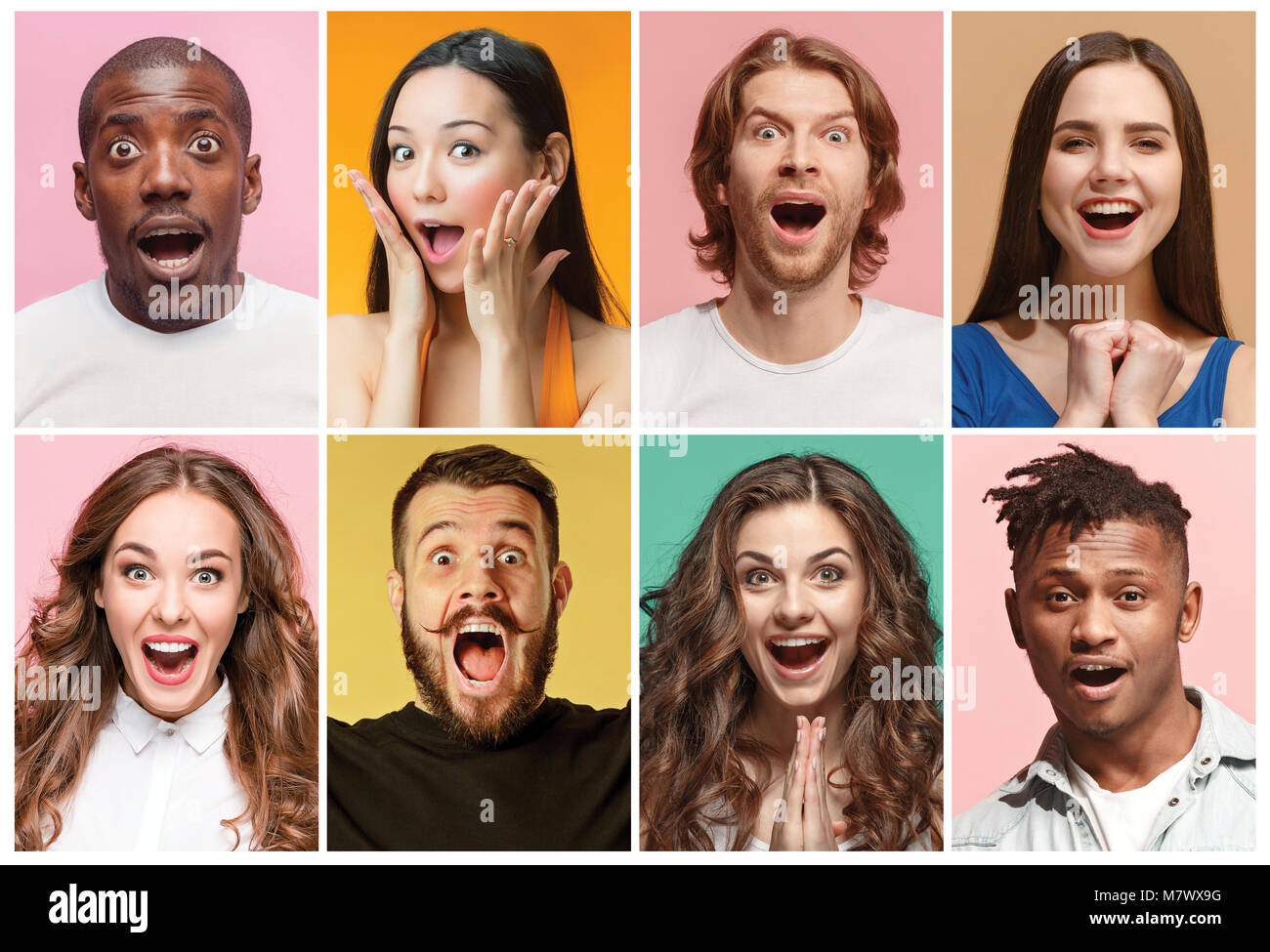 Surprised face collage hi-res stock photography and images - Alamy