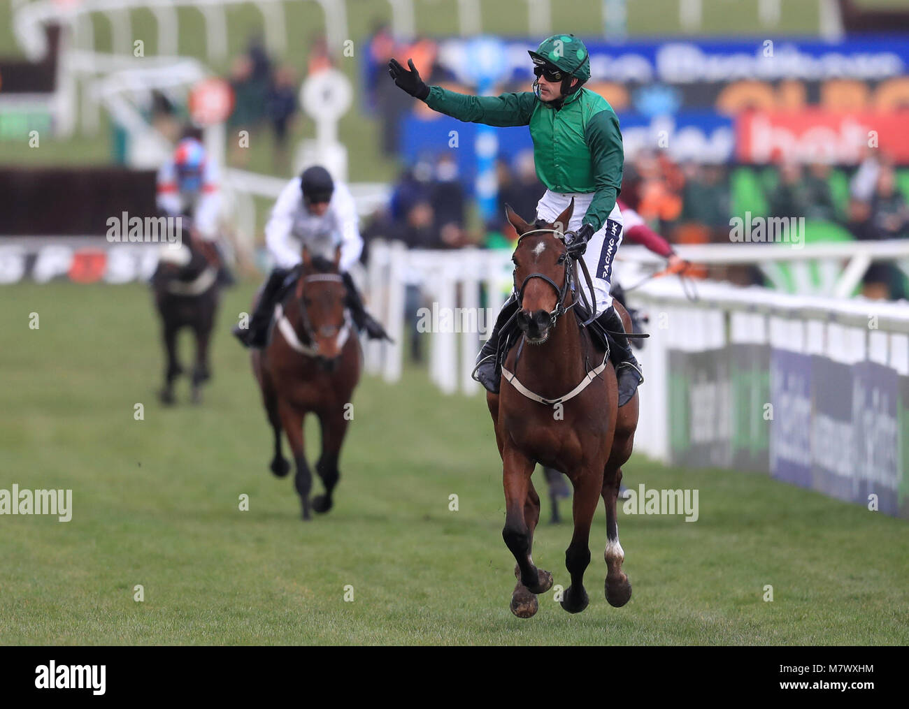 Jockey Ruby Walsh, on board Footpad, wins the Racing Post Arkle ...