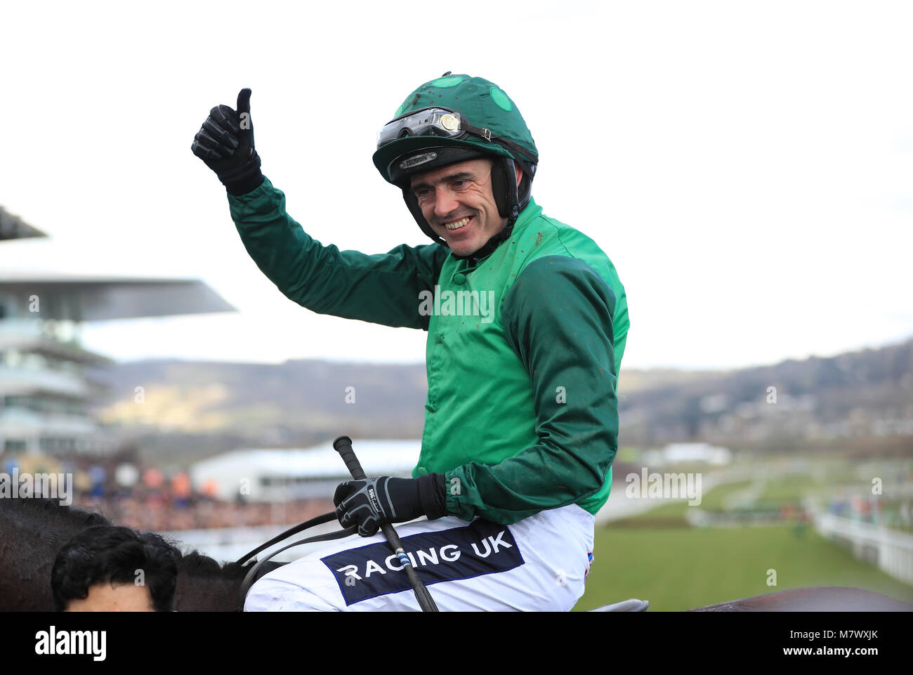 Jockey Ruby Walsh, on board Footpad, celebrates winning the Racing Post ...