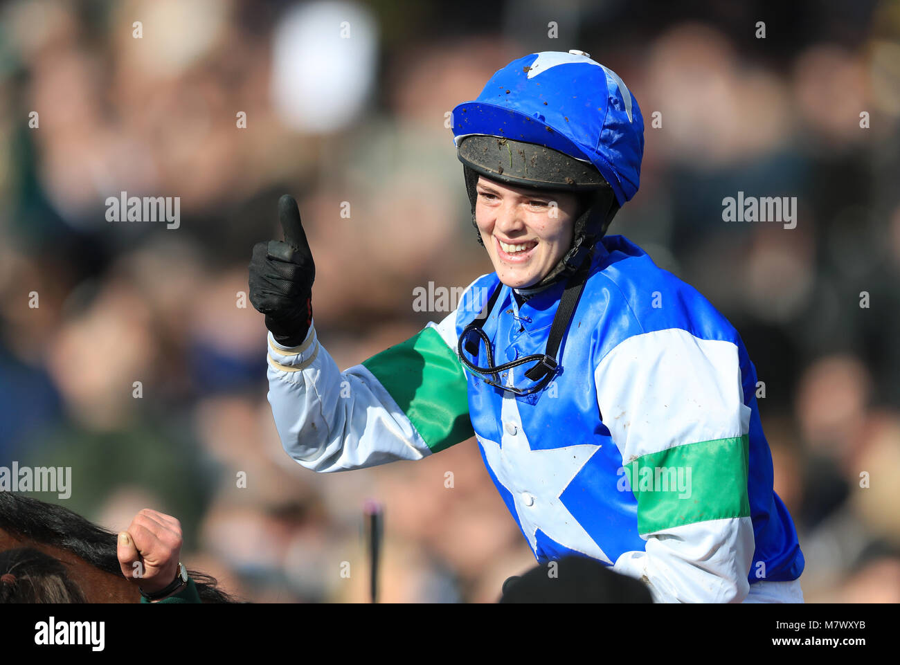 Jockey Lizzie Kelly on board Coo Star Sivola (centre left) wins the ...