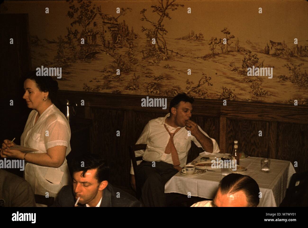 Waitress smoking hi-res stock photography and images - Alamy