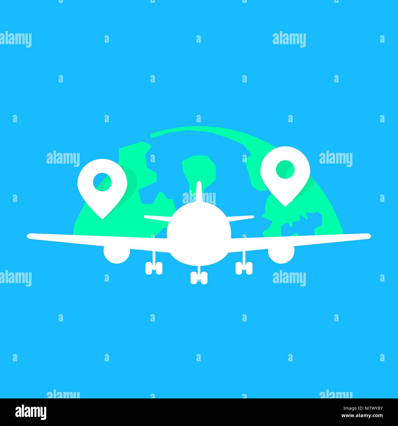 Airplane logo design vector for airlines hi-res stock photography and ...