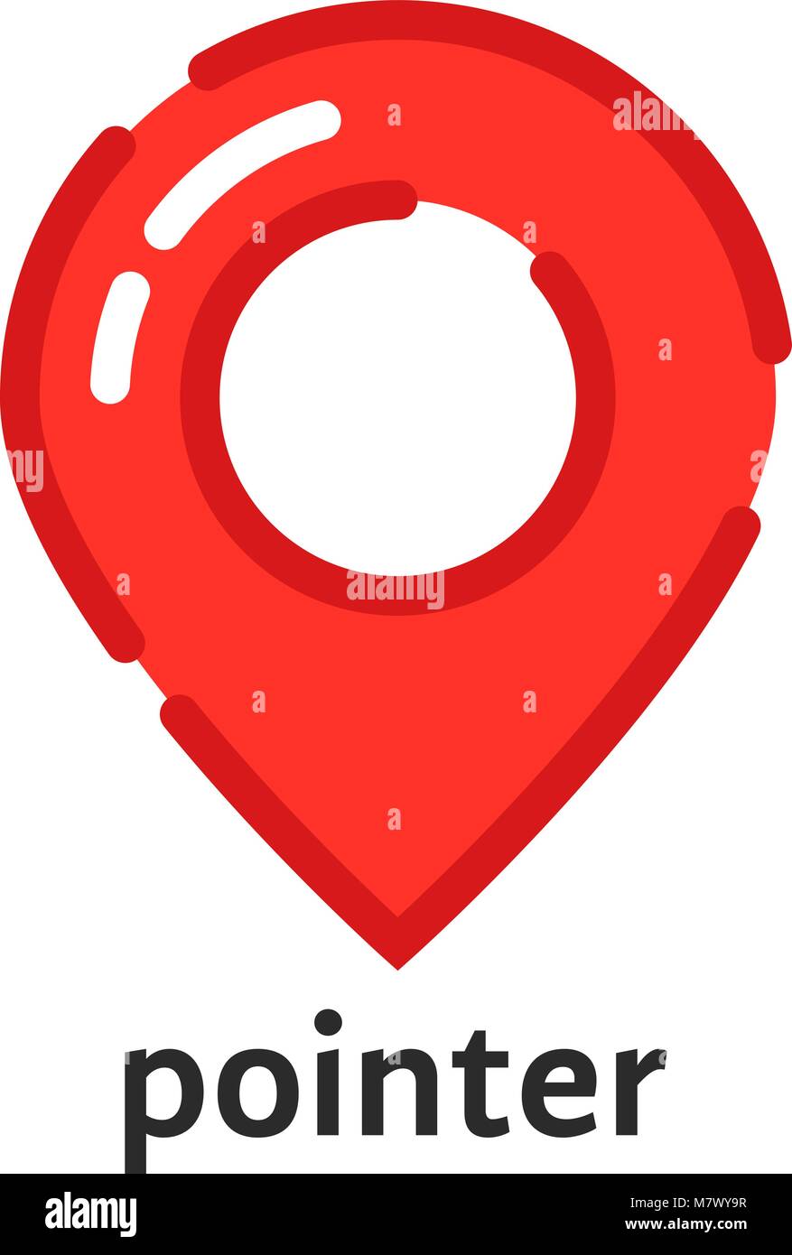 red linear pointer logo Stock Vector Image & Art - Alamy