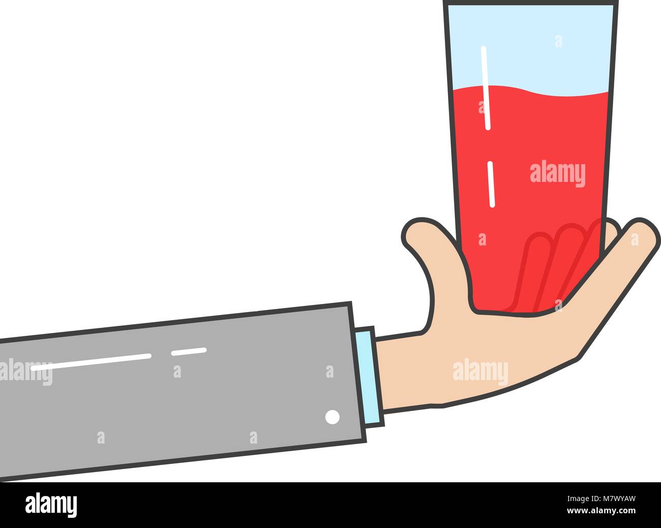 Hand holding glass cup cocktail Stock Vector Images - Alamy
