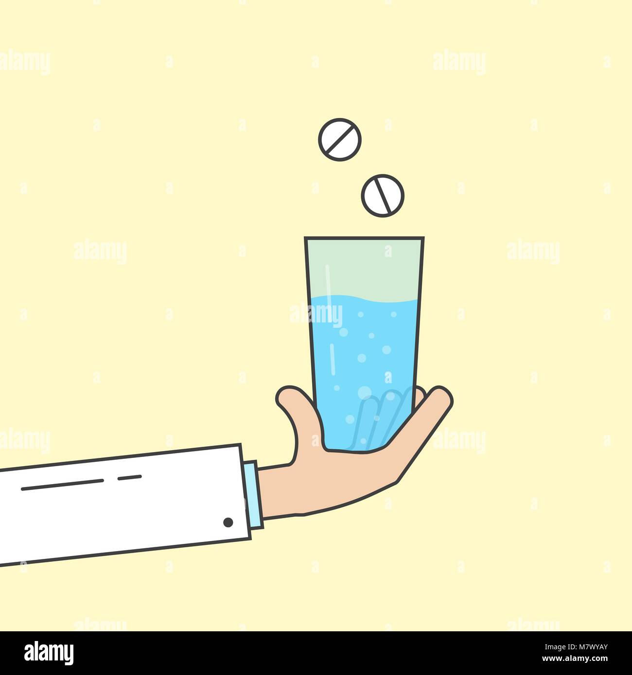 Capsule glass water Stock Vector Images - Alamy