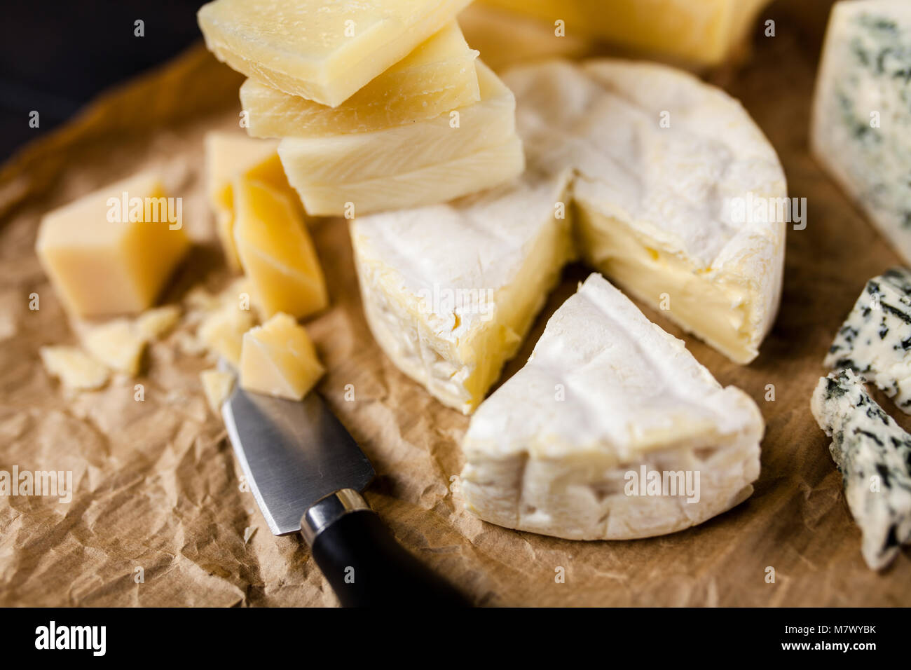 Different sorts of cheese Stock Photo - Alamy