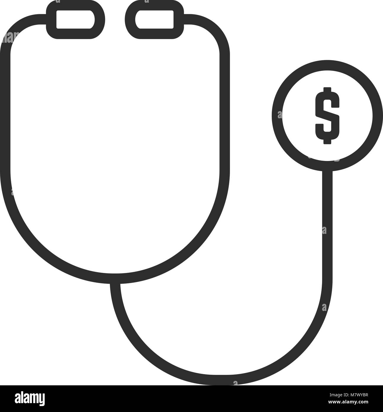 Stethoscope money isolated on Stock Vector Images - Alamy