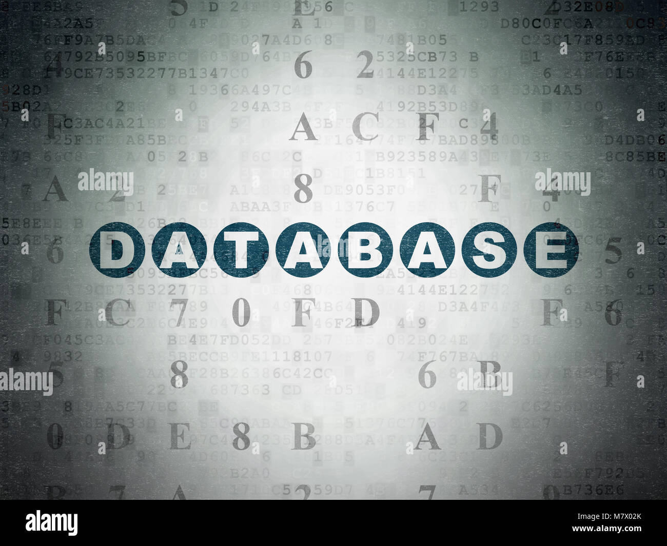 Programming concept: Database on Digital Data Paper background Stock ...