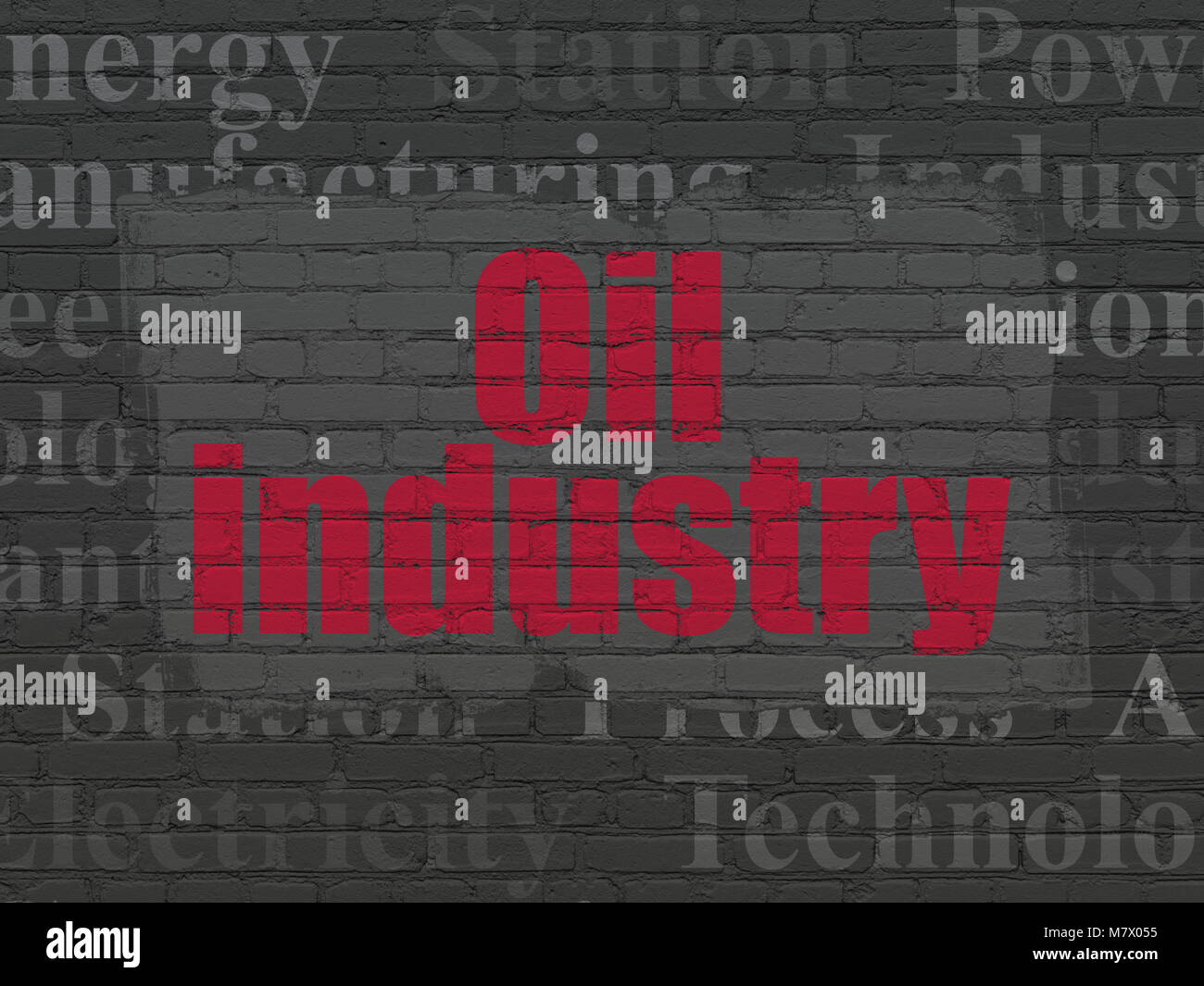 Industry concept: Oil Industry on wall background Stock Photo - Alamy