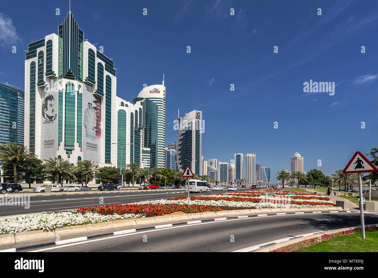 West Bay onthe Corniche in Doha Qatar Stock Photo - Alamy