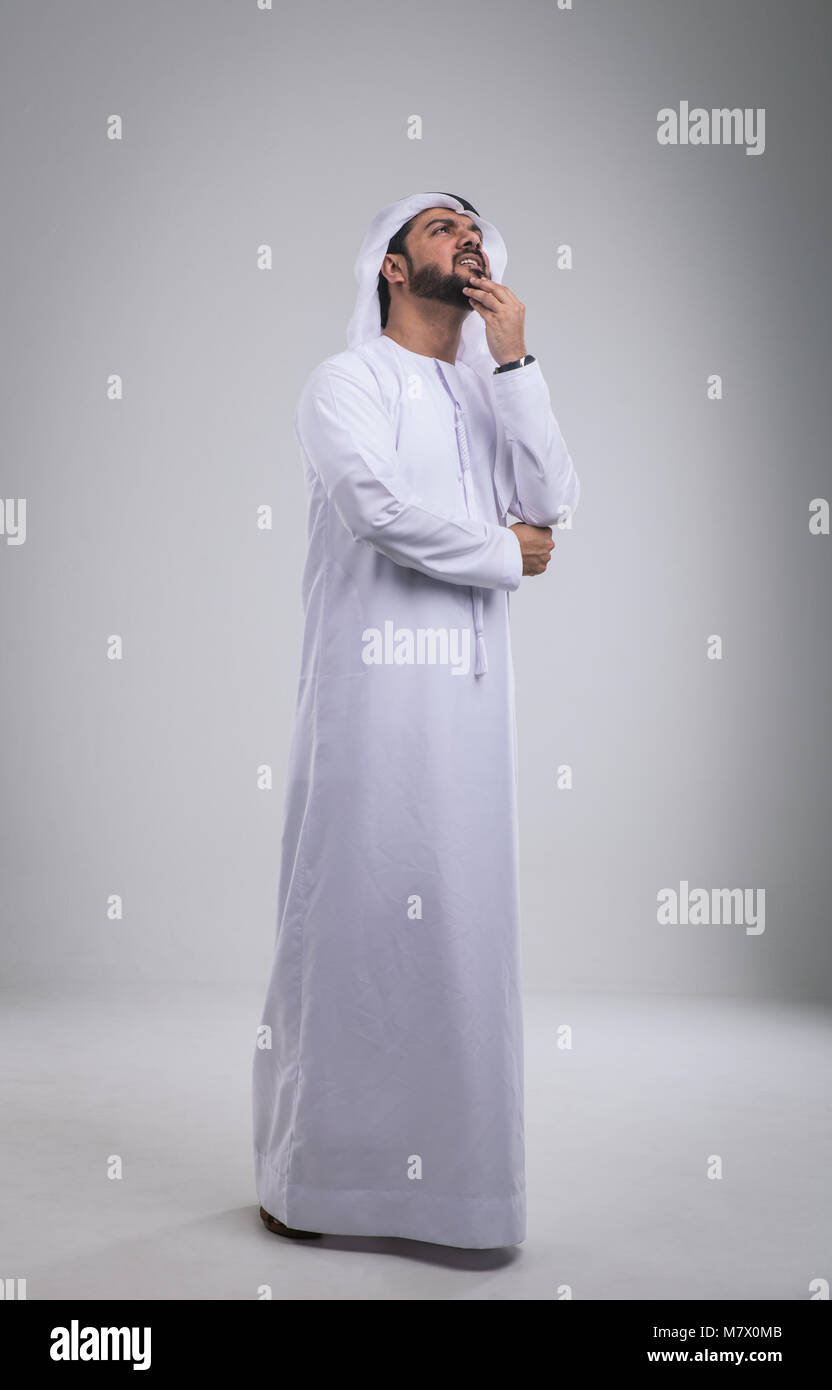 Arabic handsome man studio portraits Stock Photo - Alamy
