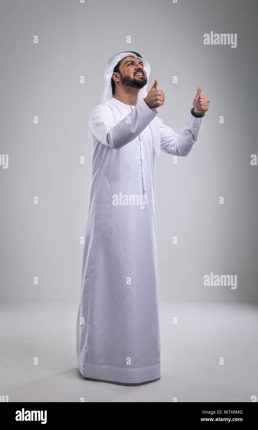 Arabic handsome man studio portraits Stock Photo - Alamy