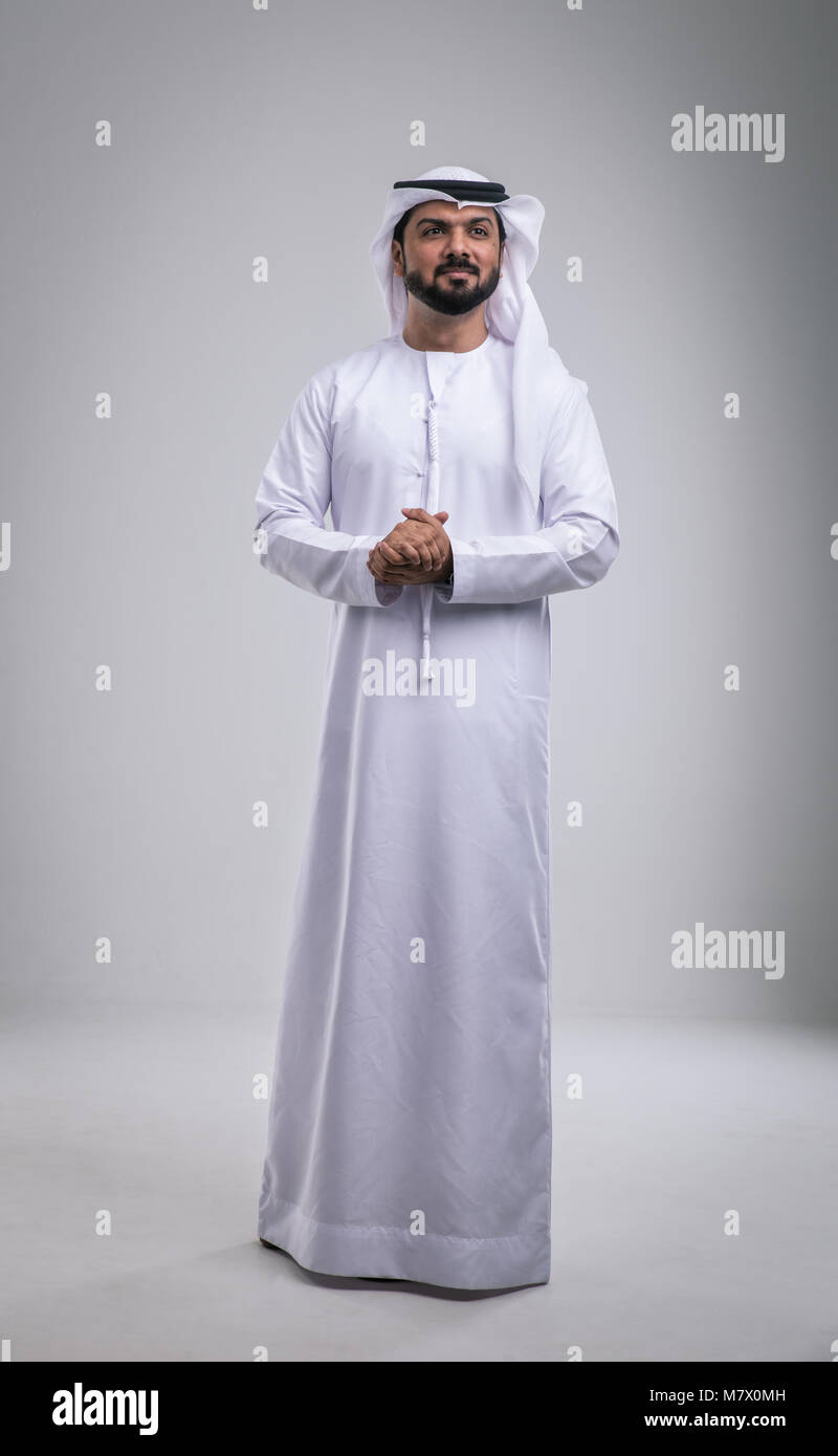 Arabic handsome man studio portraits Stock Photo - Alamy