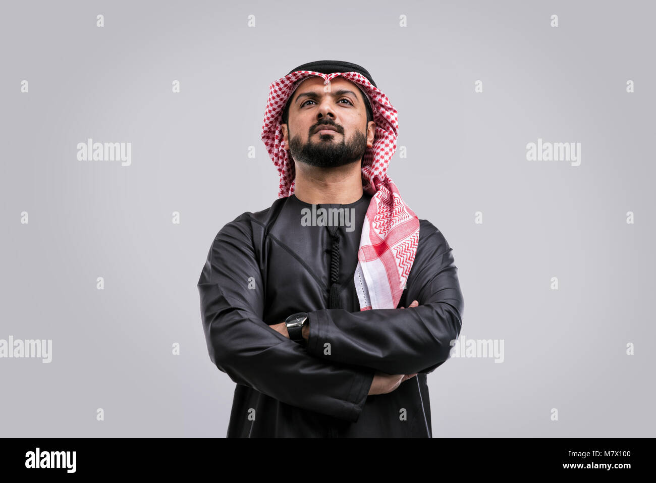 Arabic handsome man studio portraits Stock Photo - Alamy
