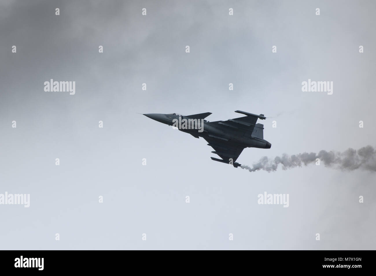 eurofighter typhoon jet with smoke trails following recent news of sale ...