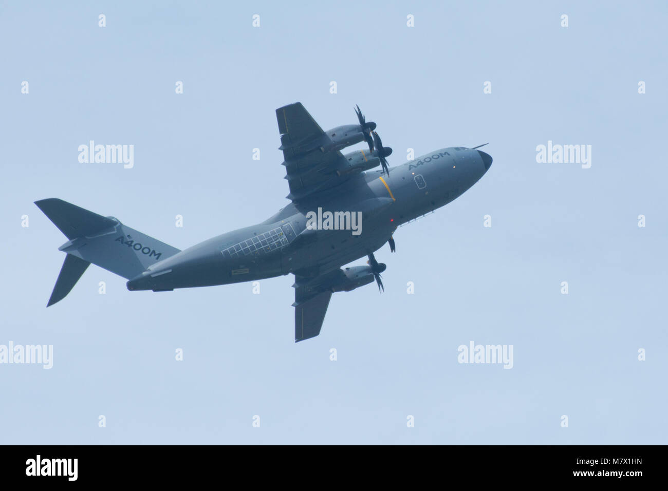 huge airbus a400 at UK airshow with undercarriage Stock Photo - Alamy
