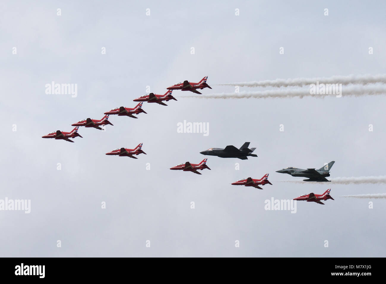 Red arrows typhoon eurofighter hi-res stock photography and images - Alamy