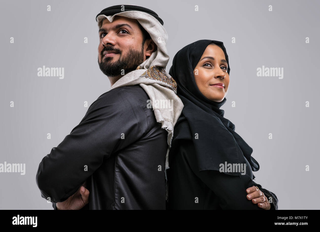 Middle eastern couple portraits Stock Photo - Alamy