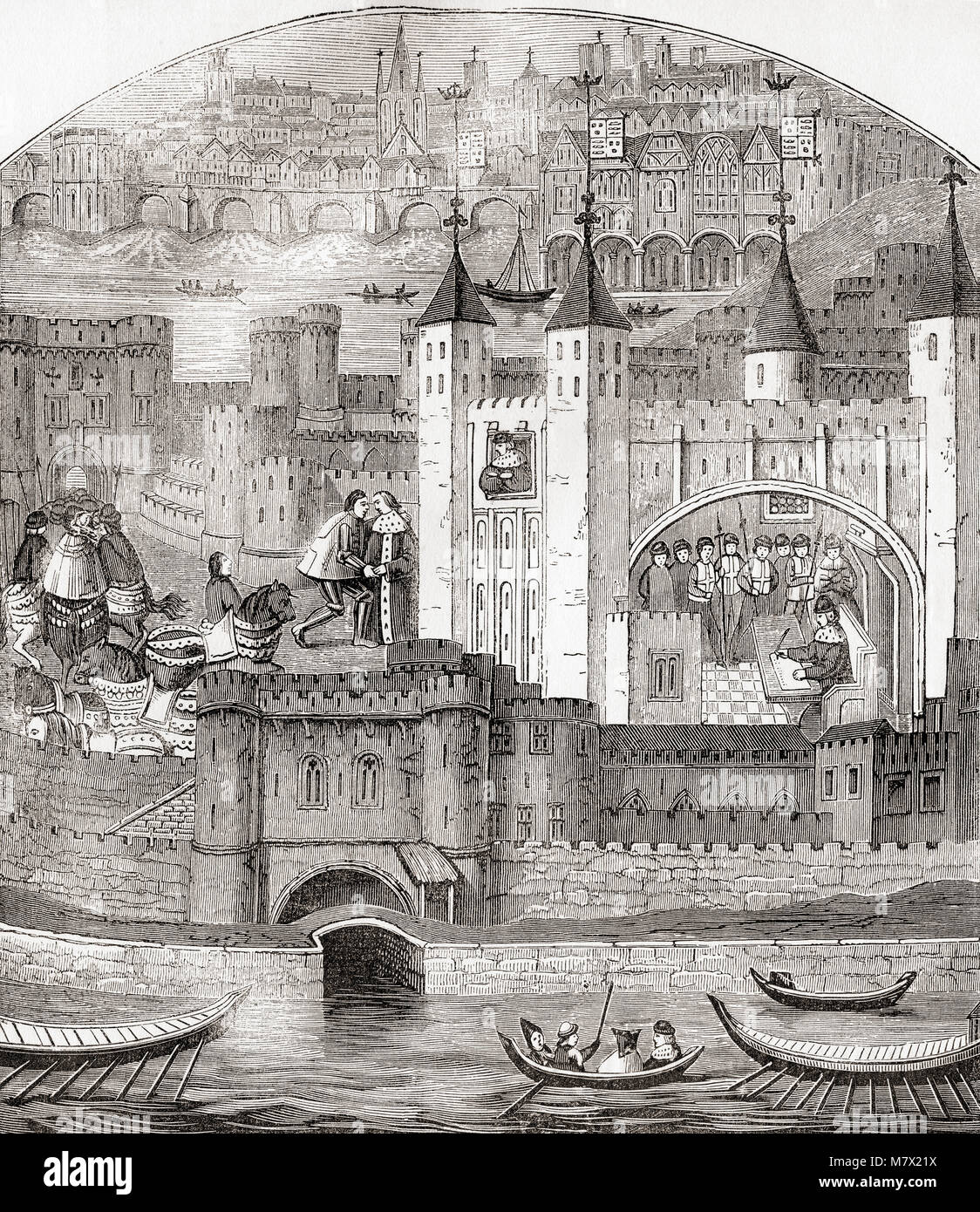 The Tower of London, London, England in the 15th century. From Old ...