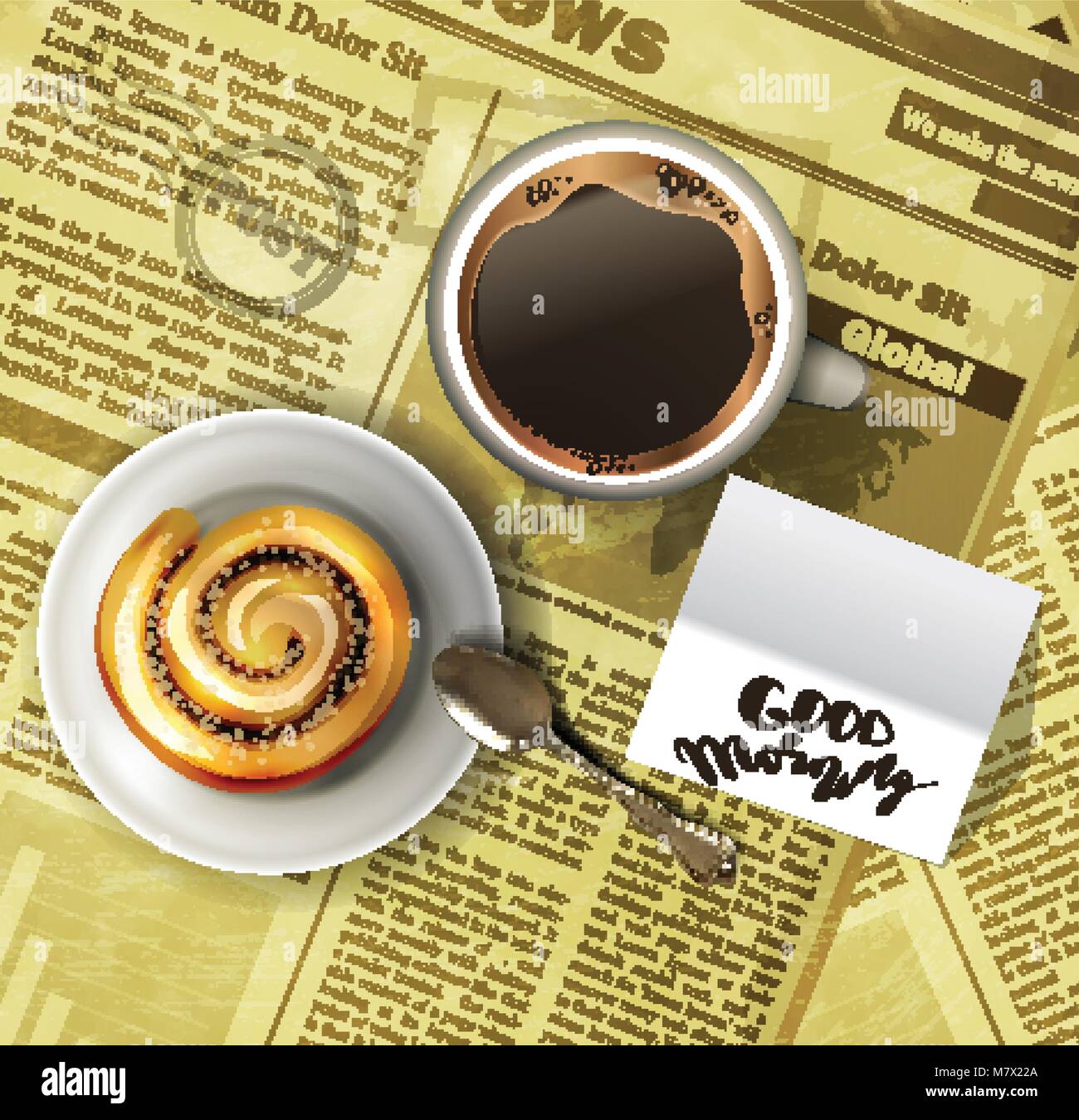 Cup coffee cinnamon Stock Vector Images - Alamy