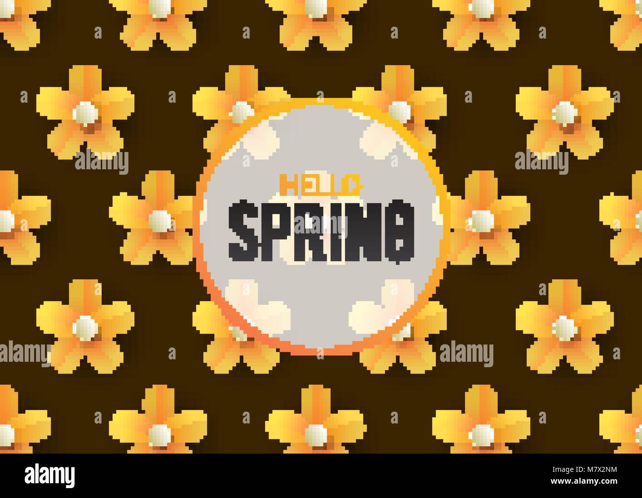 Spring sale floral advertizing poster, board. Banner with paper flowers ...