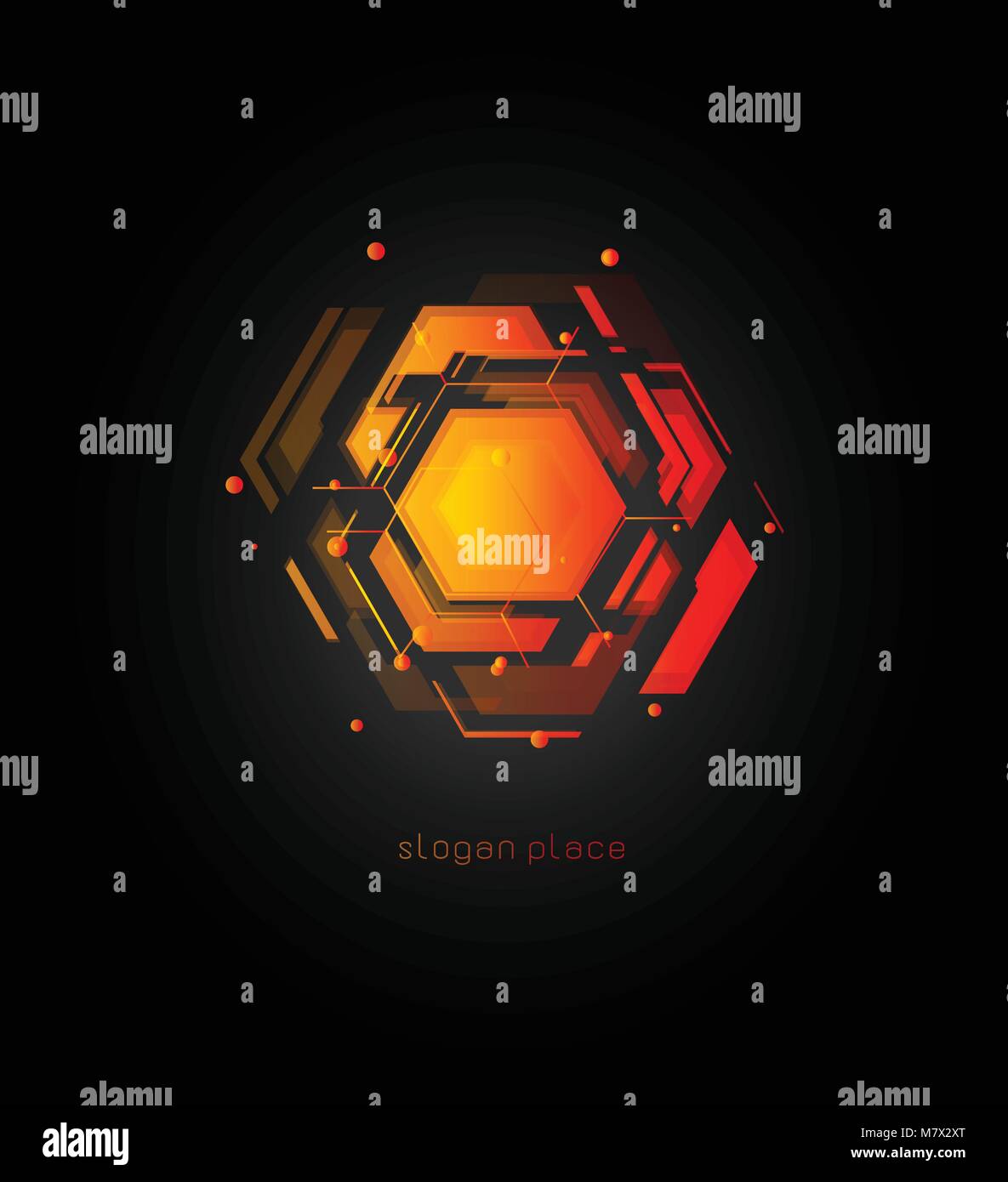 Smart artificial intelligence, neural network abstract colorful vector ...