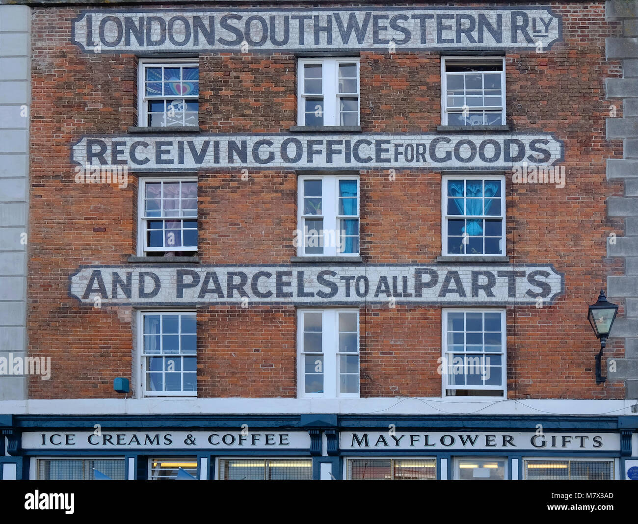 old railway building in plymouth barbican devon Stock Photo - Alamy