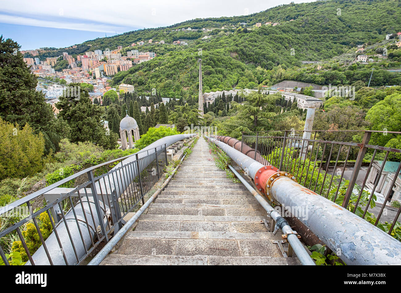 GENOA (GENOVA), ITALY, MAY 7, 2017 - Ponte Sifone (The siphon bridge ...