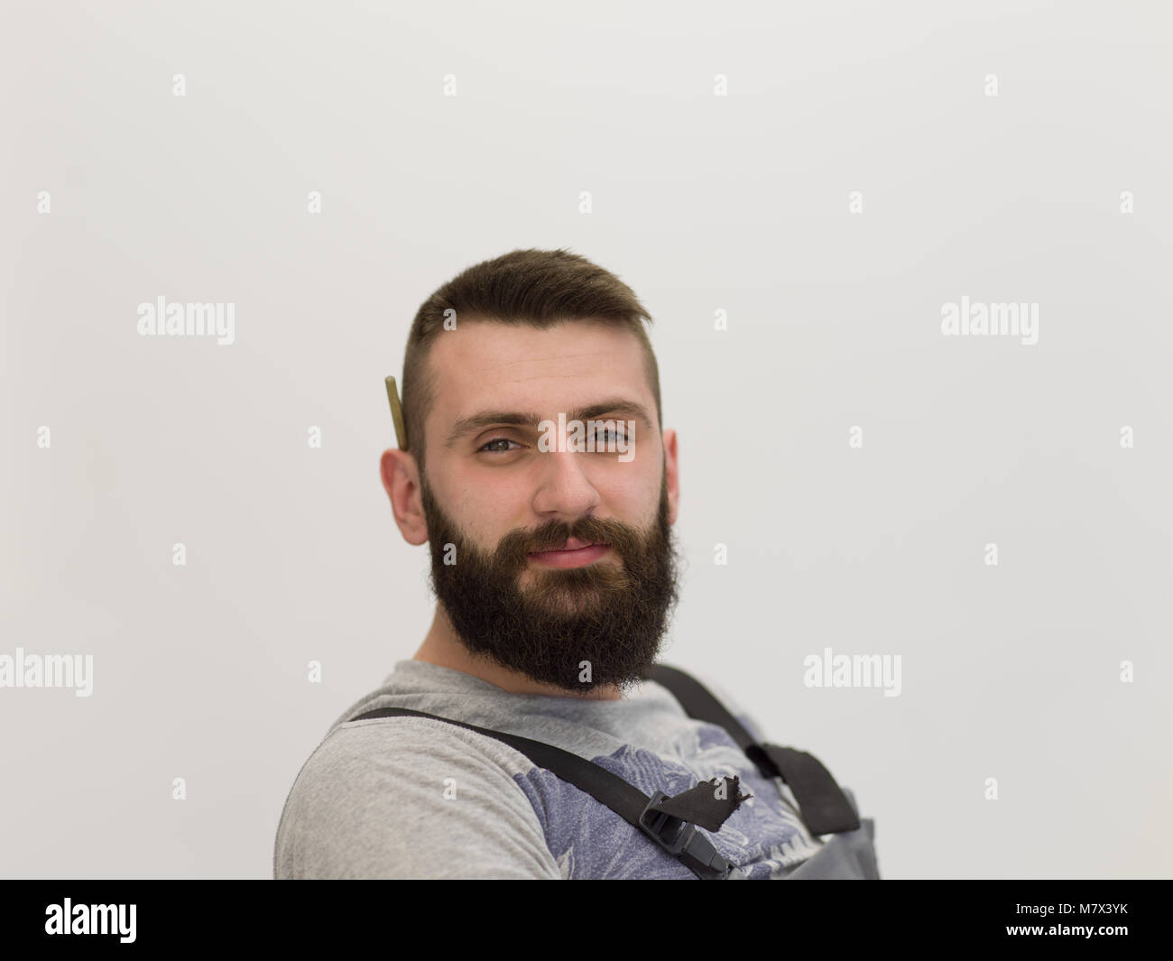 Pen behind ear hi-res stock photography and images - Alamy