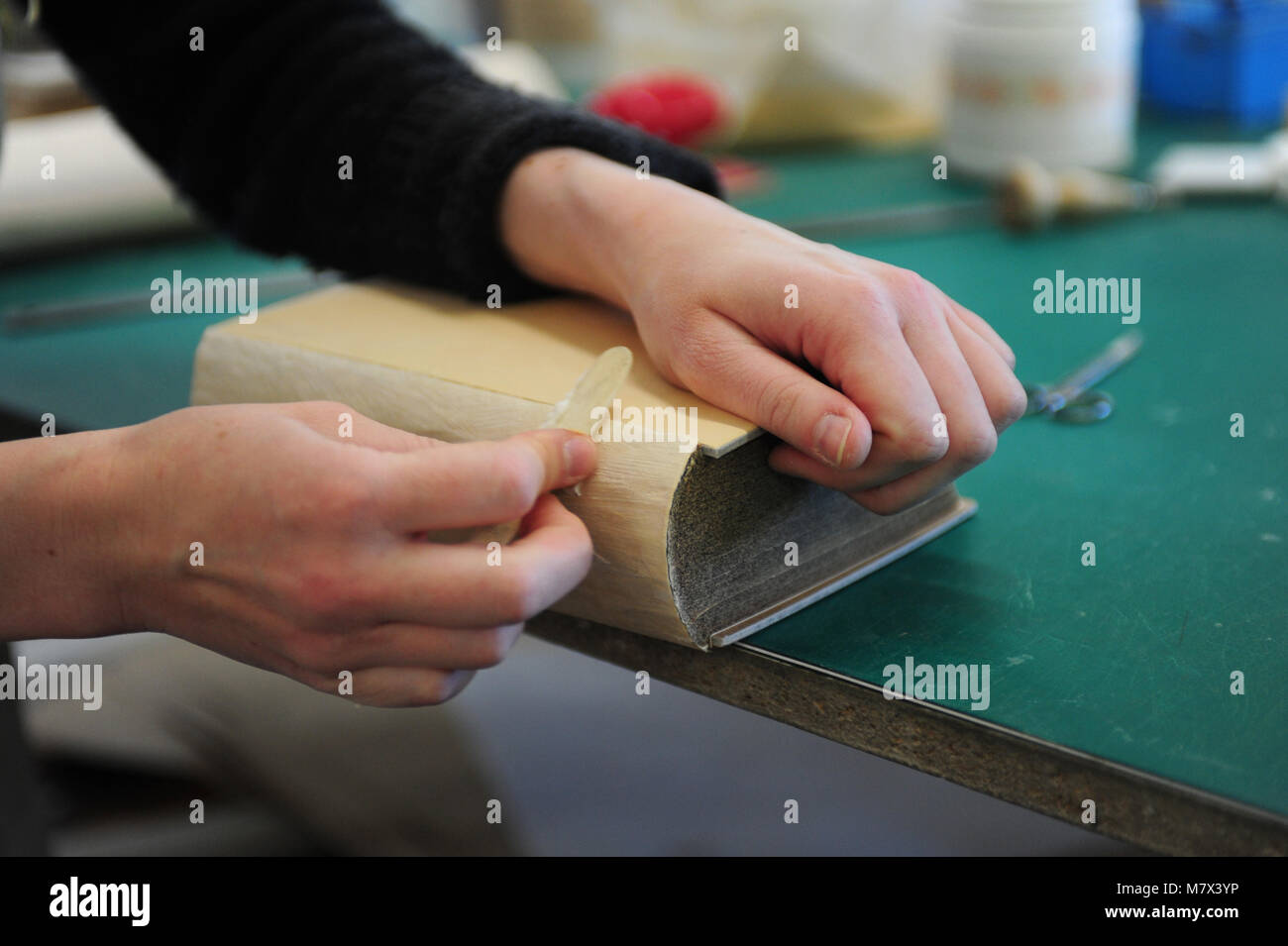 Loix-en-Re (western France): Atelier Quillet, bookbinding workshop ...