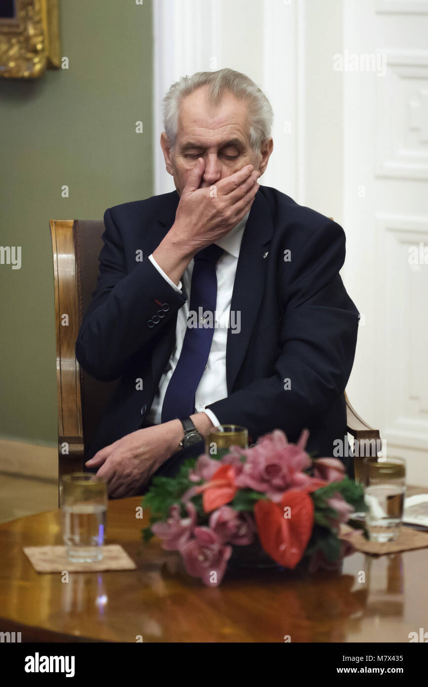 Czech President Miloš Zeman attends the opening ceremony of the ...
