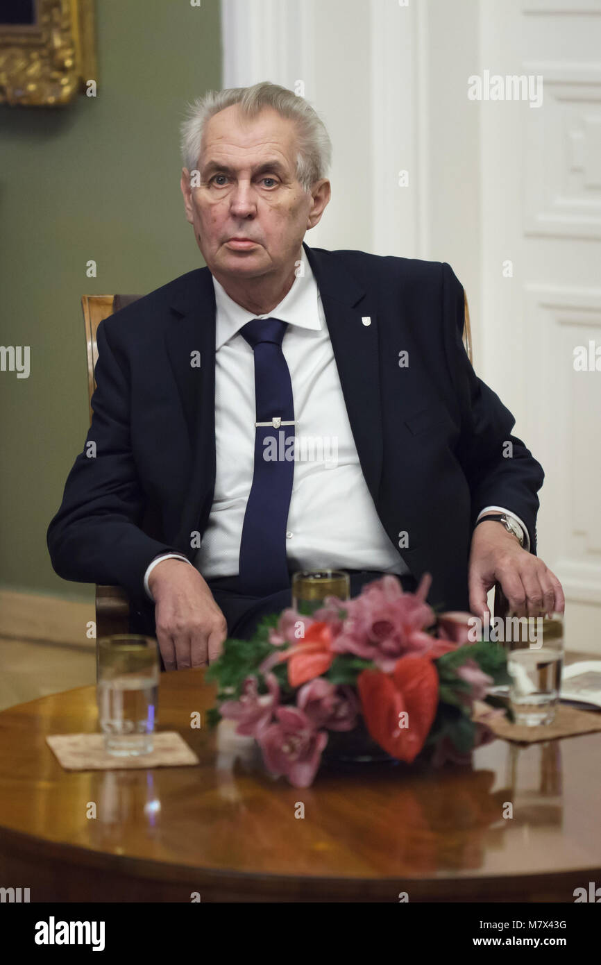 Czech President Miloš Zeman attends the opening ceremony of the ...