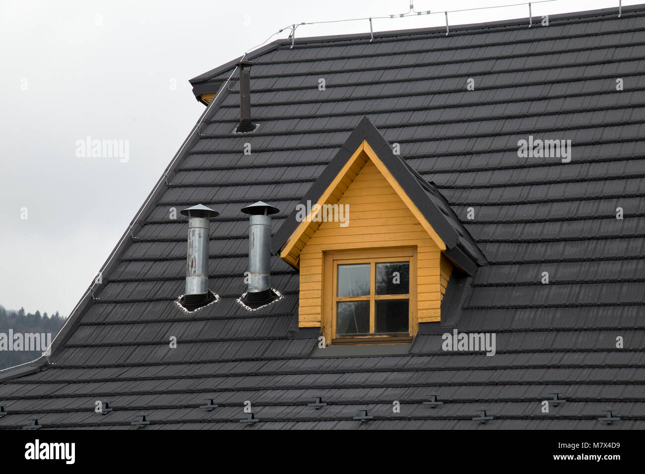 Window with chimney Stock Photo - Alamy