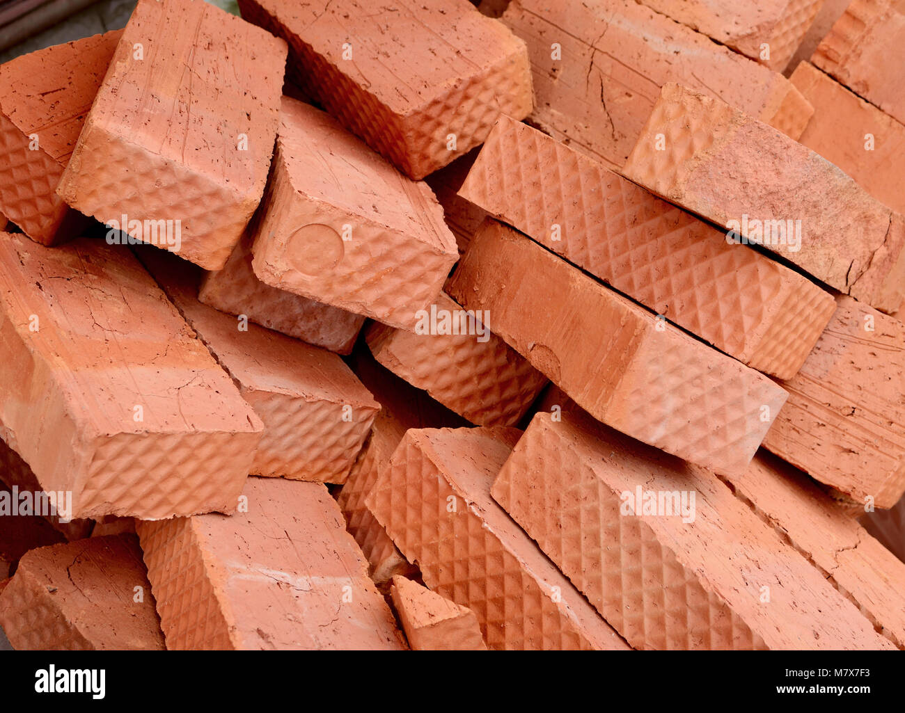 Red brick is a building material.Used in construction of houses and ...
