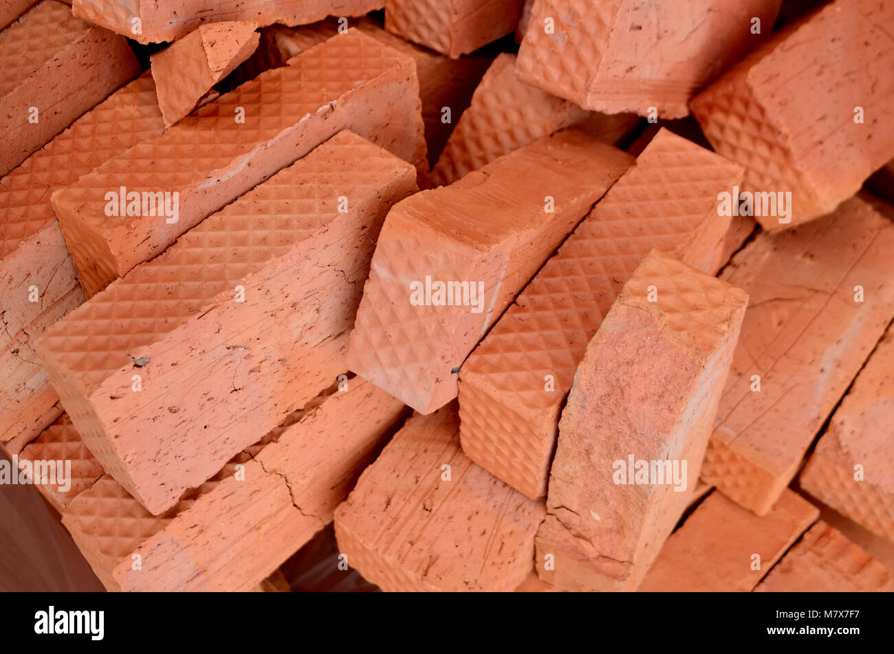 Red brick is a building material.Used in construction of houses and ...