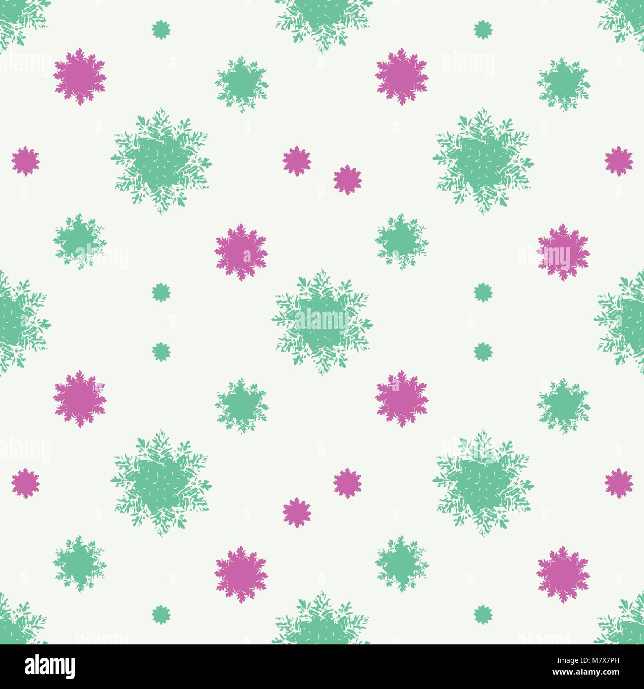 Simple stars motif seamless pattern design inl green and magenta colors ...
