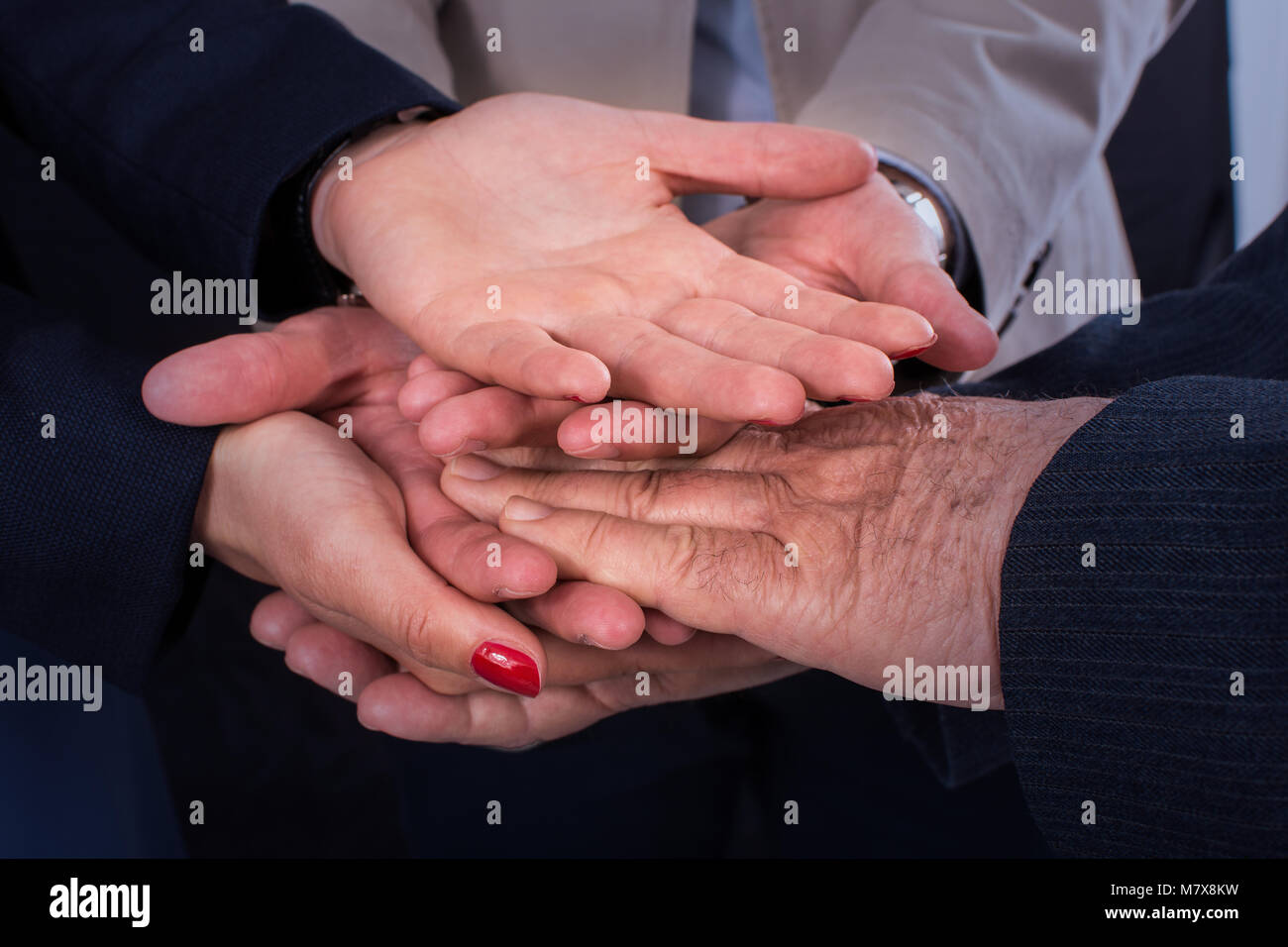 Bussines People Joining Hands. Teamwork Join Hands Support Together ...