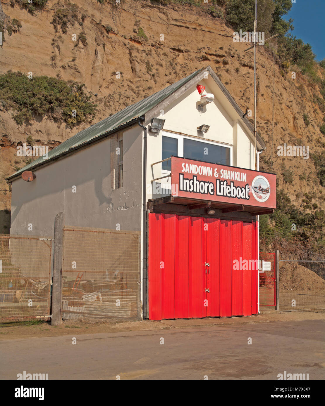 Sandown Inshore Lifeboat, Seaton, Isle of Wight, England Stock Photo ...