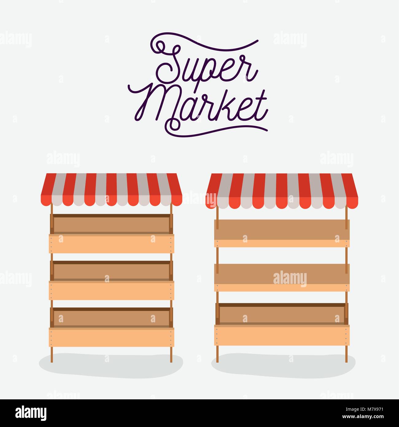 supermarket shelves colorful poster design Stock Vector Image & Art - Alamy