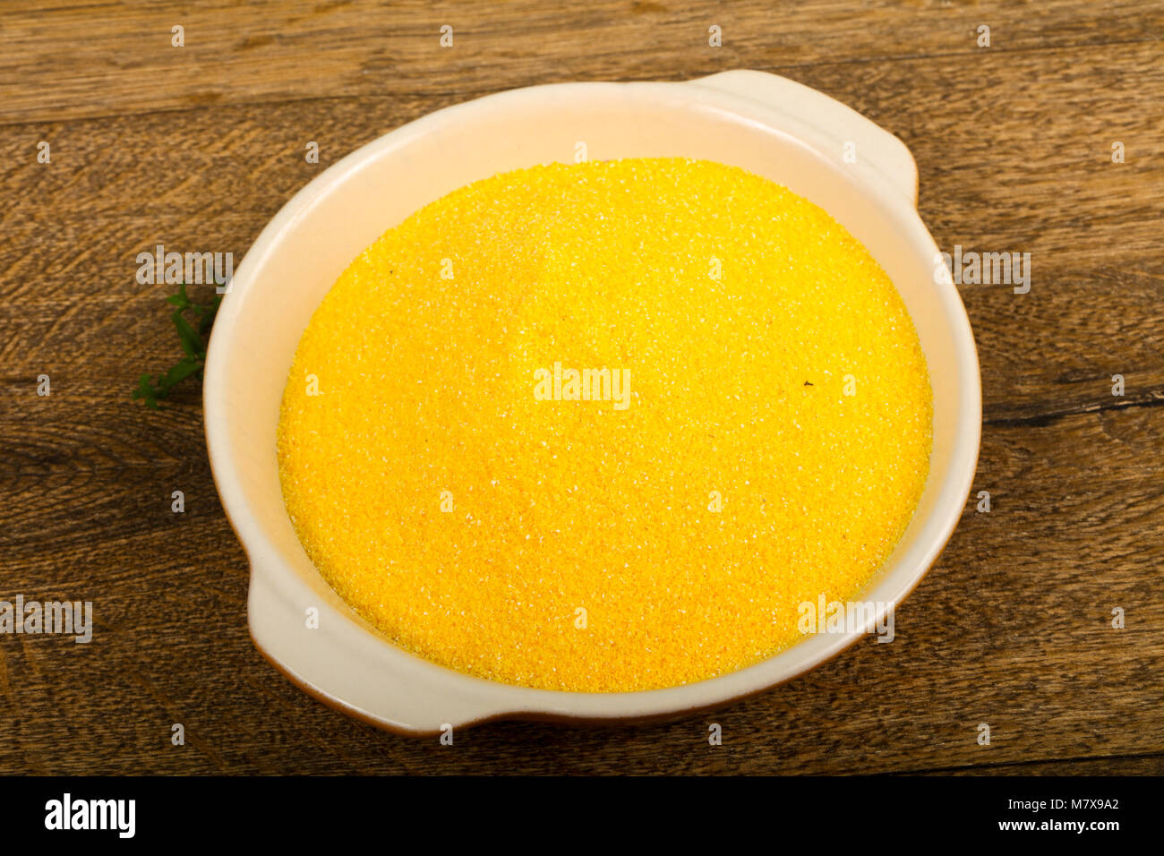 Raw polenta ready for cooking Stock Photo - Alamy
