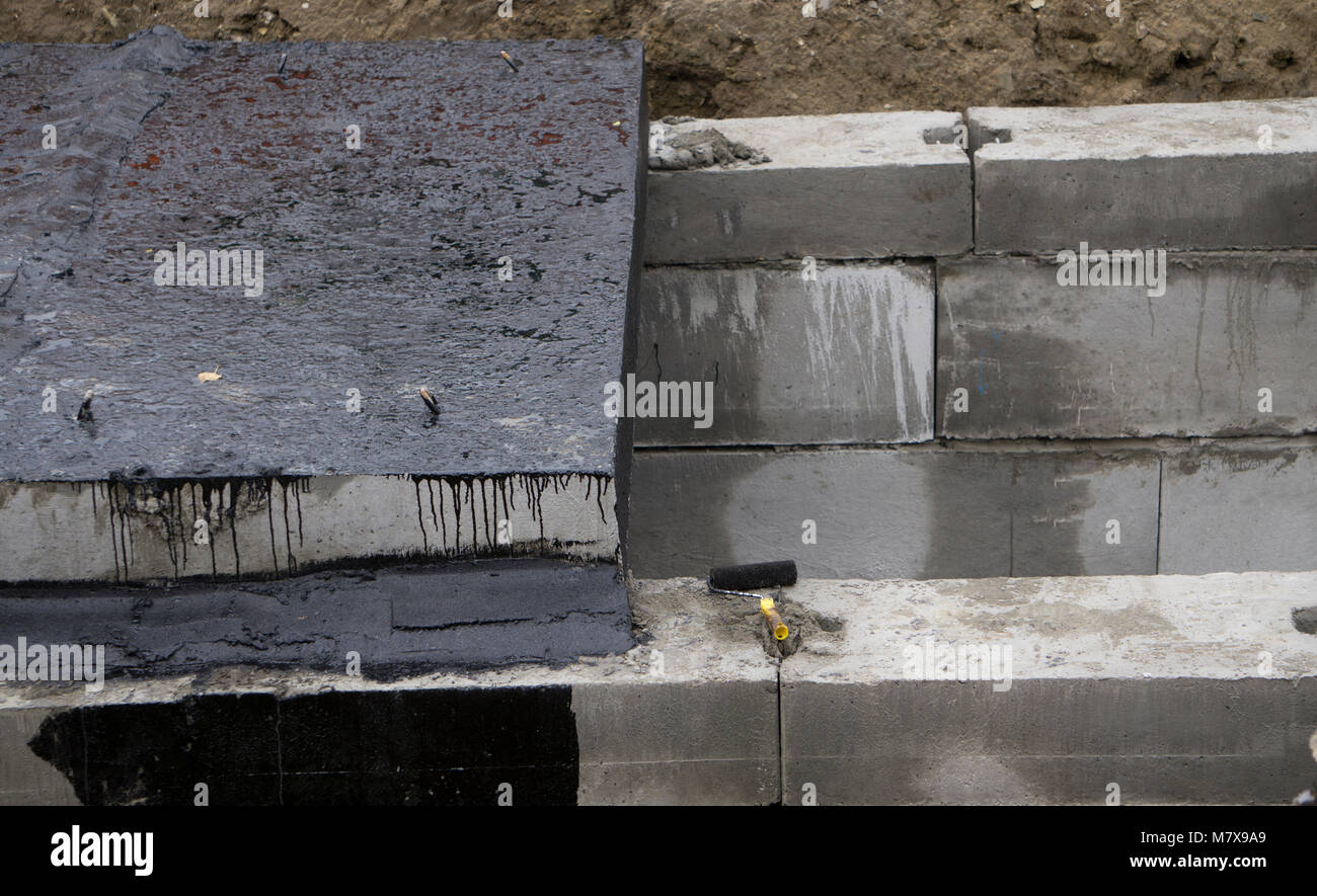 road repair concrete work Stock Photo - Alamy