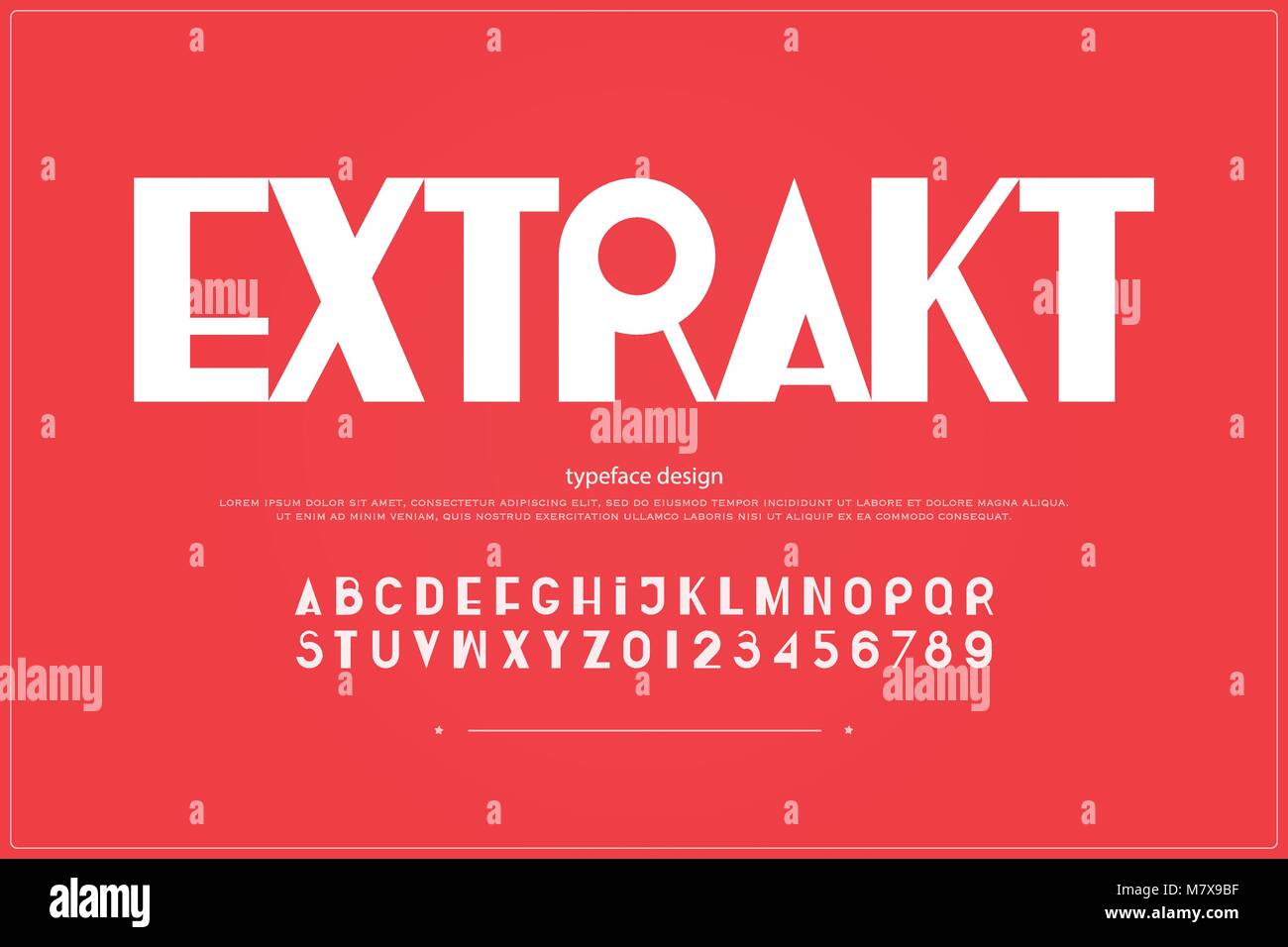 set of alphabet letters and numbers. vector font type design. modern ...