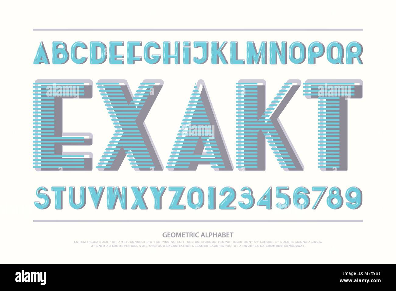 set of alphabet letters and numbers. vector font type design. modern ...