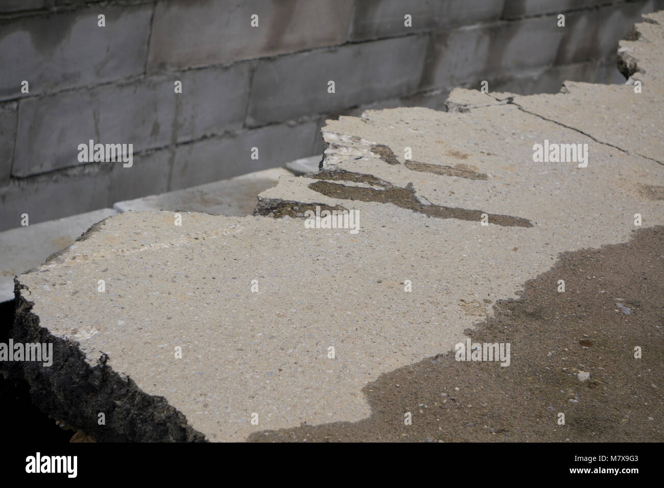 road repair concrete work Stock Photo - Alamy