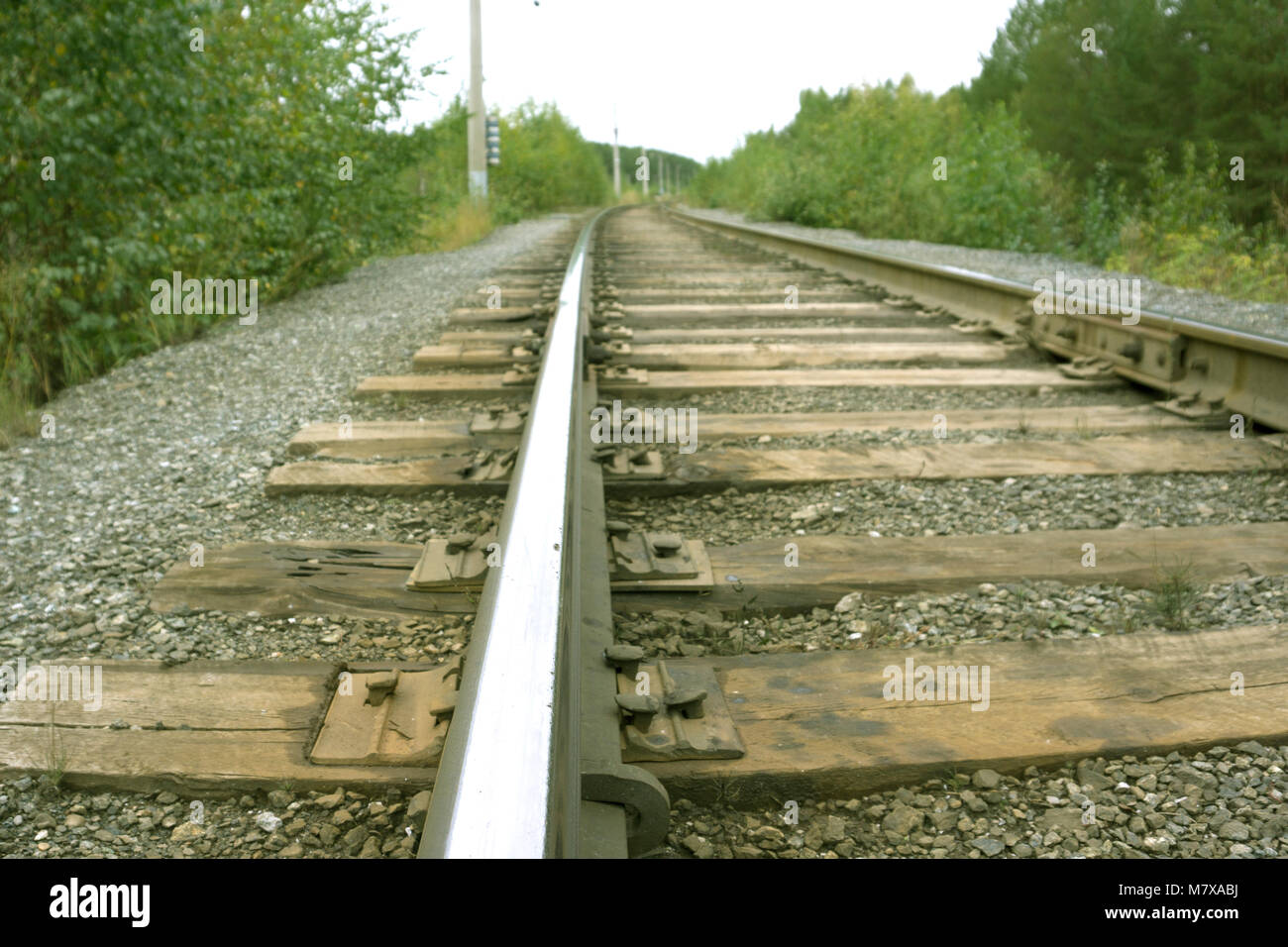 railway for the train. concept of farewell. photo for your design ...
