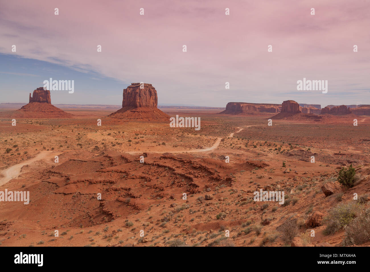 Scenic Monument Valley Landscape on the Arizona Utah Border Stock Photo ...