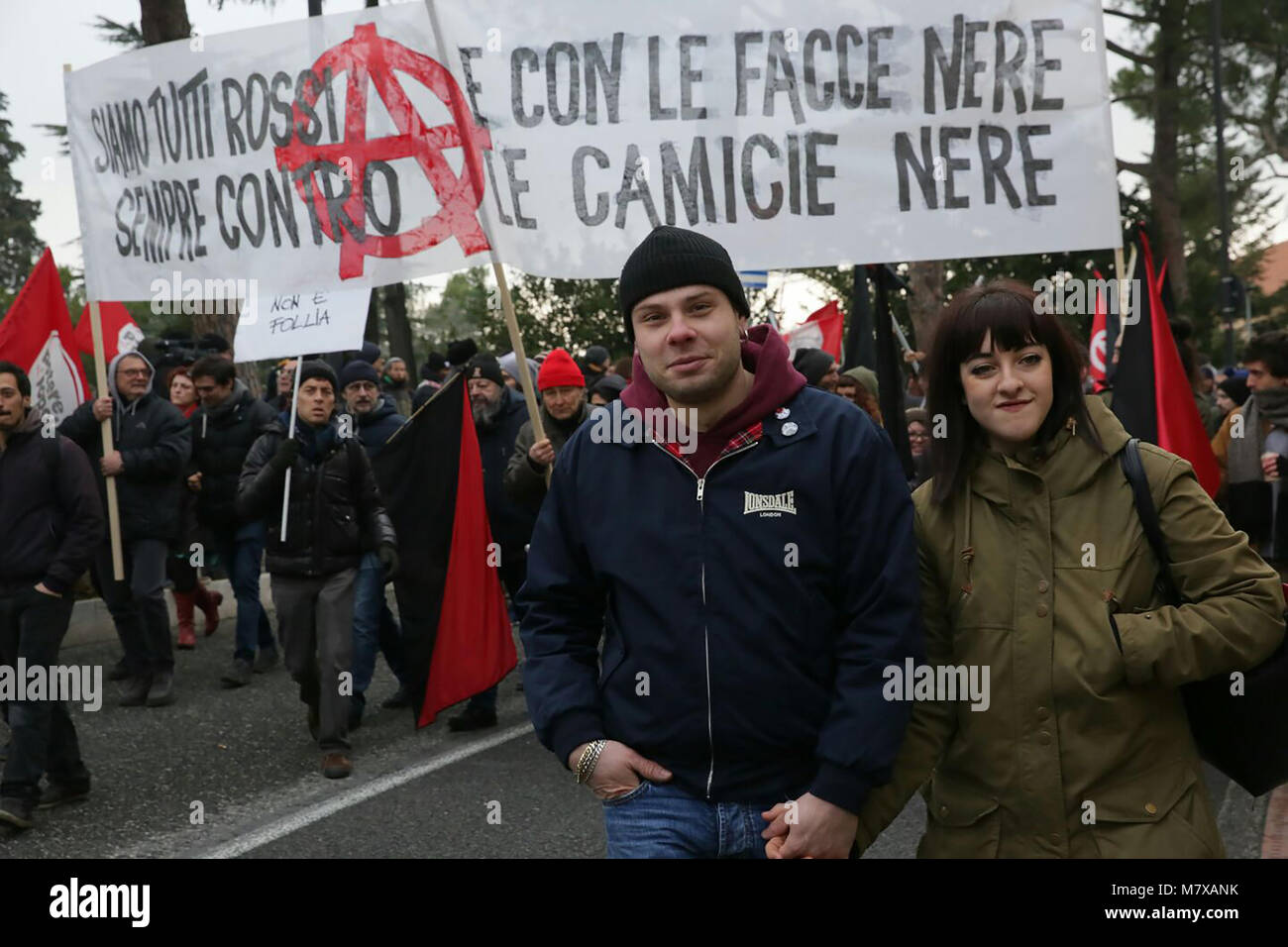 Anti-racist demonstration Where: Macerata, Italy When: 10 Feb 2018 ...